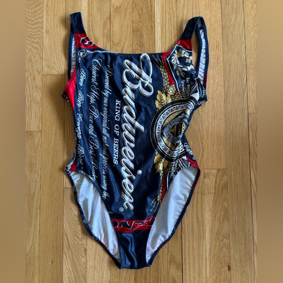 Budweiser | Swim | Vintage Budweiser Low Back High Cut One Piece ...